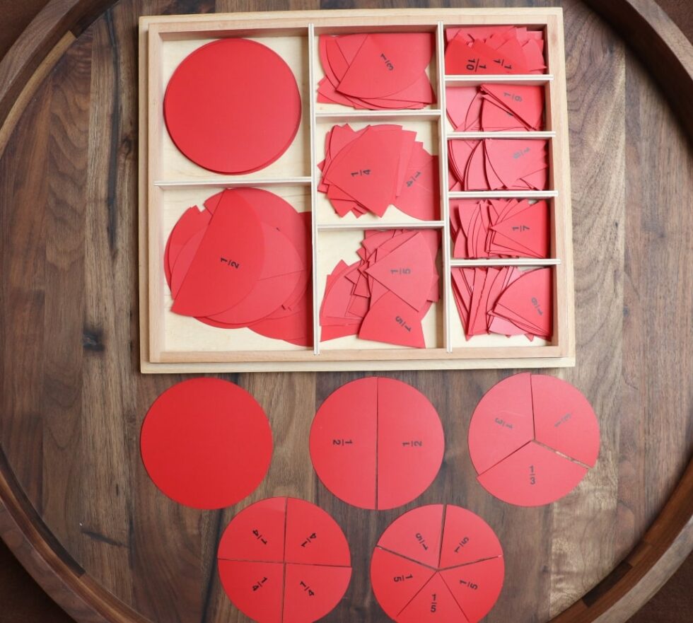 The Montessori Fraction Circles for Elementary