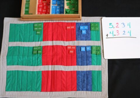 The Montessori Stamp Game for Lower Elementary Math - Owl Tree Montessori